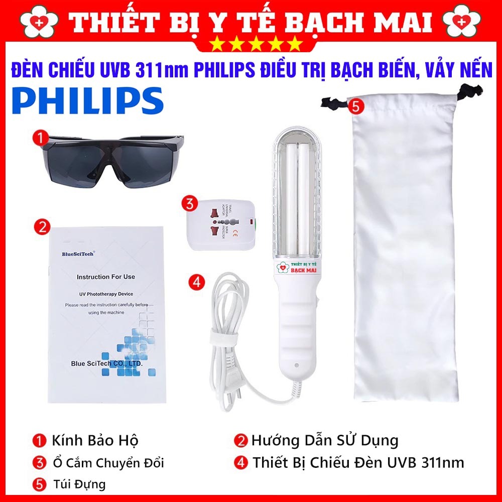 Đèn Chiếu Bạch Biến Vẩy Nến Philips UVB 311nm - Đèn Quang Trị Liệu UVB 311 Điều Trị Bạch Biến ...