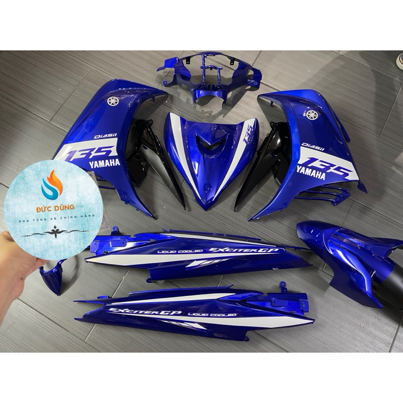 Dàn áo Exciter 135 full xanh Gp tặng tem LC135 | Shopee Việt Nam