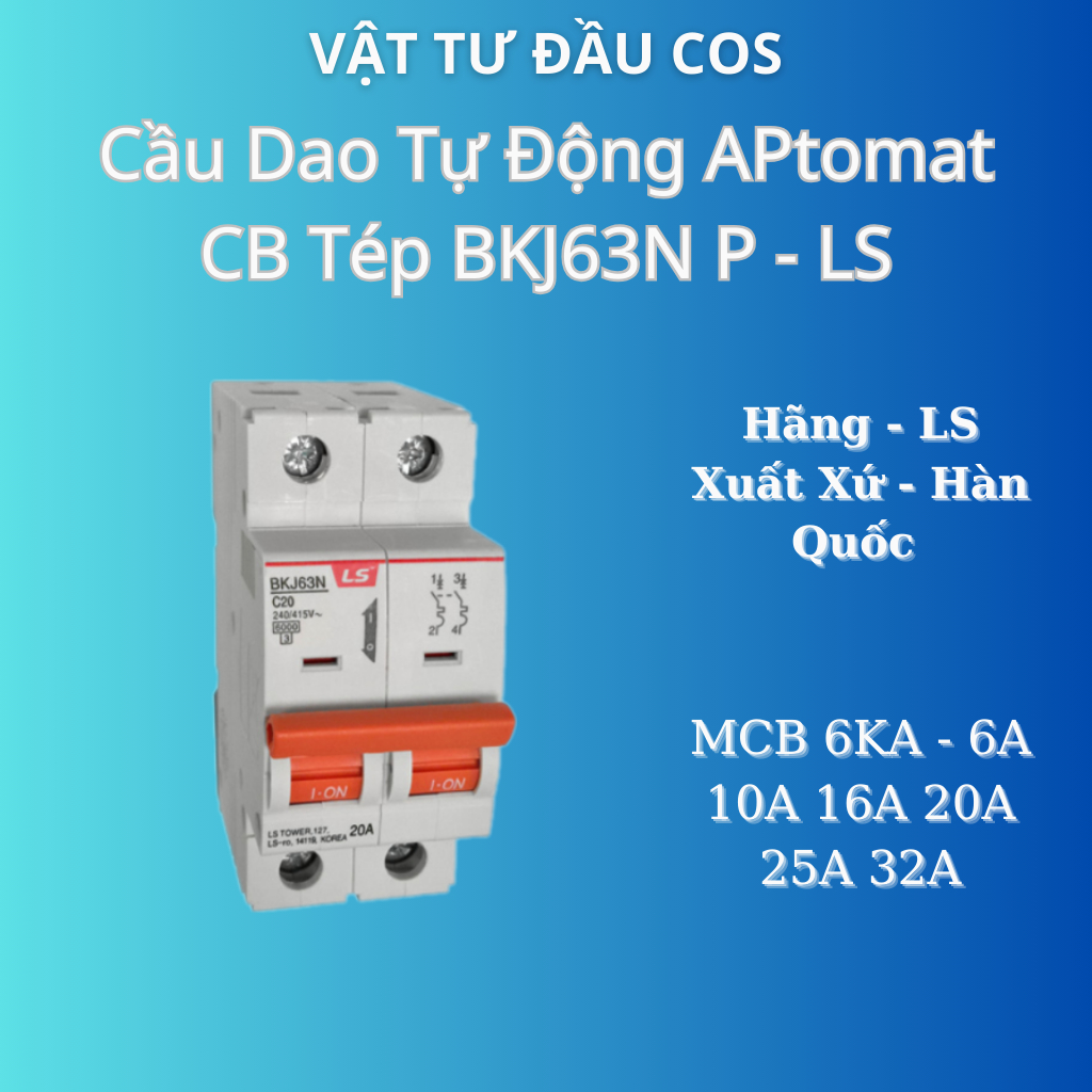 CB Tép LS MCB 2P BKJ LS 6KA Chính Hãng | Shopee Việt Nam