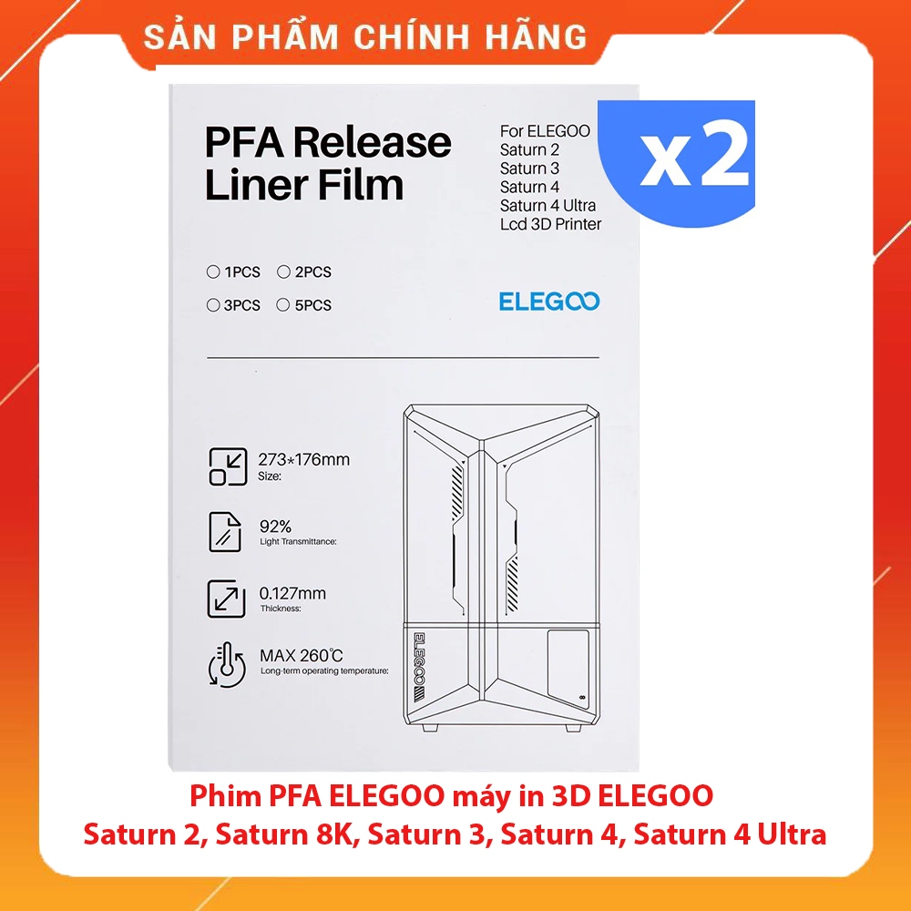 Elegoo Fep Film 2.0 (Nfep-PFA fep), Film, Saturn 2, Saturn 8K, Saturn 3 ...