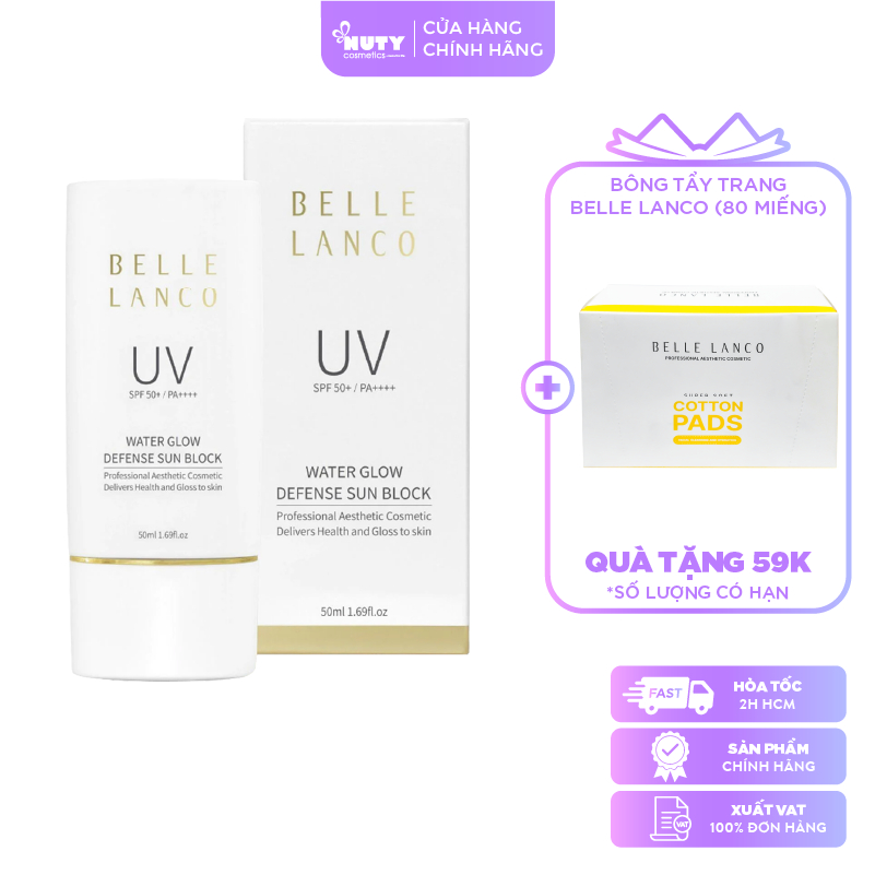 Kem Chống Nắng Nâng Tông Tự Nhiên Belle Lanco Water Glow Defense Sun ...