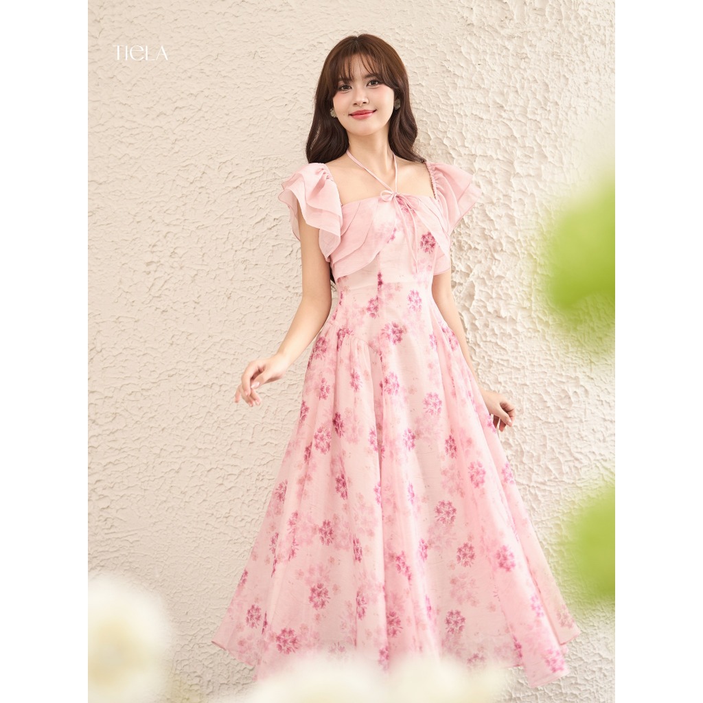 TIELA Đầm váy hoa bèo hồng-Rowan Dress | Shopee Việt Nam