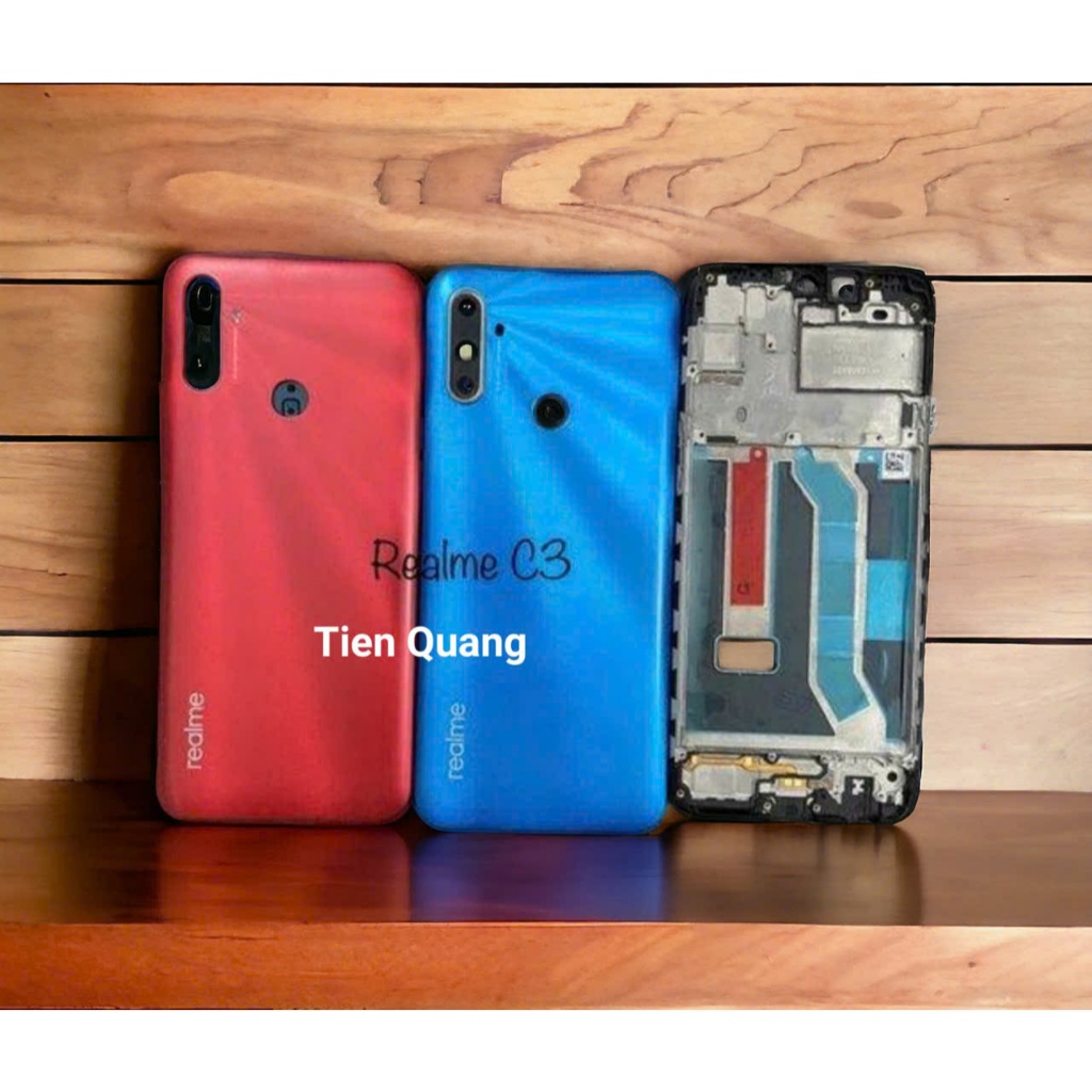Bộ vỏ Oppo Realme C3 (Gồm vỏ, khung xương, kính cam, nút bấm) | Shopee ...