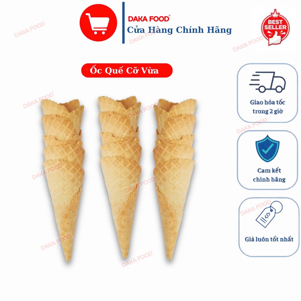 Ốc Quế Cỡ Vừa DAKA FOOD Giòn Thơm Ngon, Bổ Dưỡng 3 Gói/15c | Shopee ...