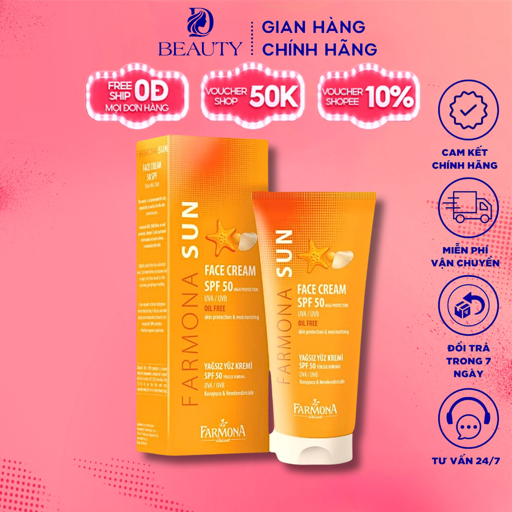 Kem Chống Nắng Farmona Sun Face Cream Oil Free SPF 50 không chứa dầu ...