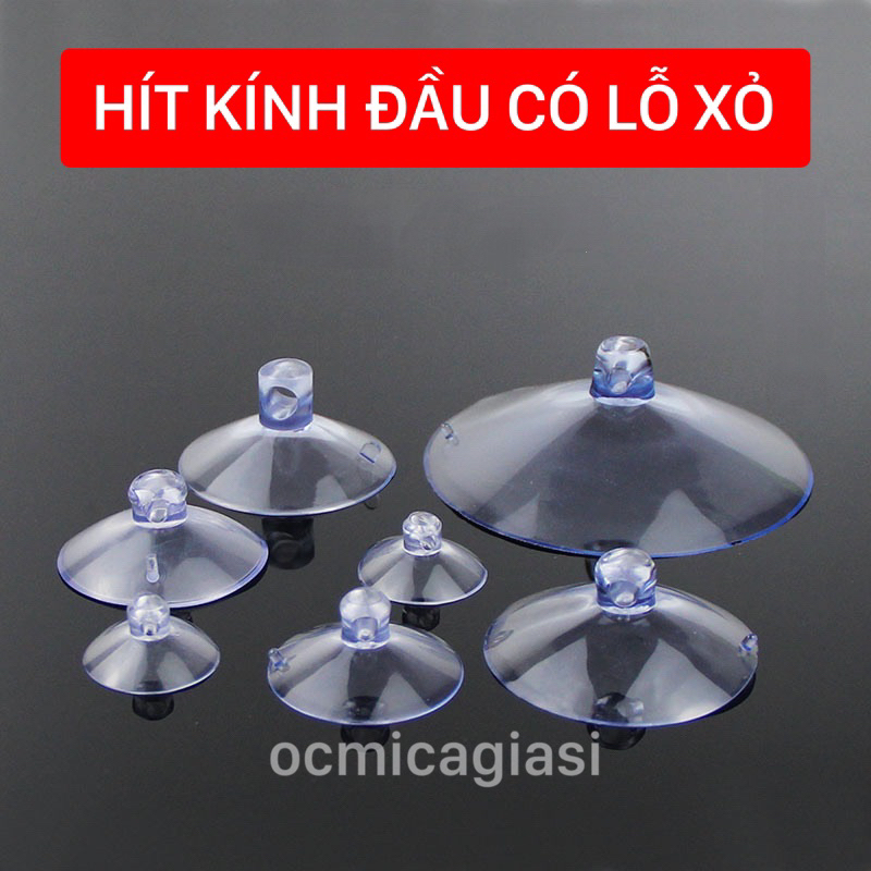 [10 hít] Nút hính kính, đầu có lỗ xỏ, giác hít, núm hít | Shopee Việt Nam