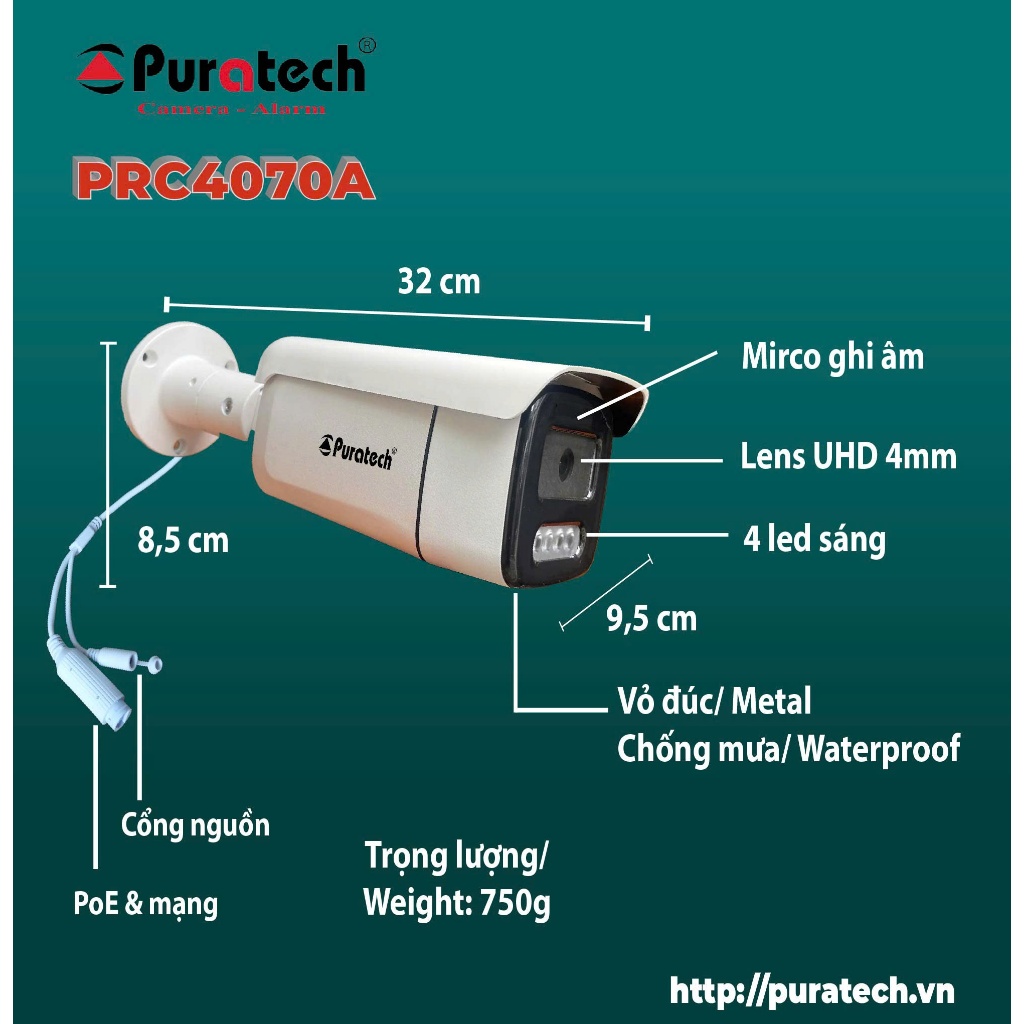 CAMERA QUAN SÁT PURATECH PRC4070 | Shopee Việt Nam