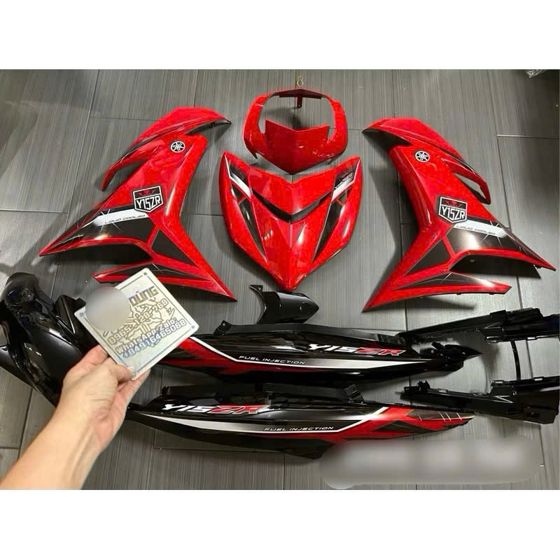 Dàn áo Exciter 150 đỏ đen tem dán sẵn | Shopee Việt Nam