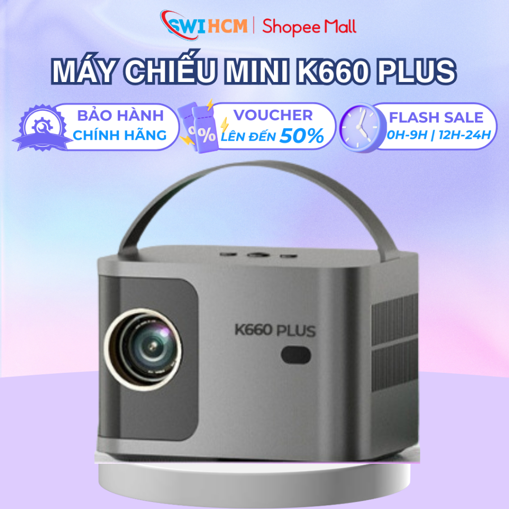 Máy Chiếu Mini K660 Plus SWI Chất Lượng Hình Ảnh 4k, Độ Sáng Cao, Bảo ...