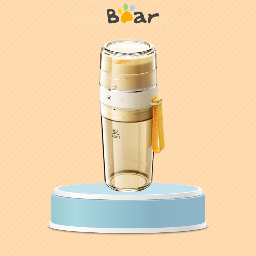 Máy xay sinh tố 12 Lưỡi dao inox cầm tay mini 0.4L Bear LLJ-K05V8, 70W, Tích điện, xay đá bi, BH ...