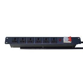 Thanh nguồn PDU 6 ổ cắm đa dụng lắp tủ Rack 1U có MCB 32A chuẩn 19 inch ...