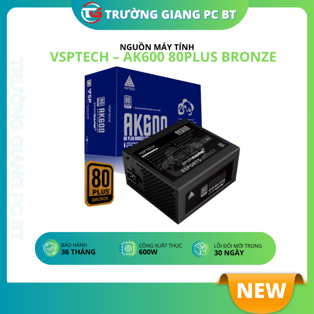 Nguồn PSU VSP AK600 600W 80PLUS BRONZE - new bảo hành 36 tháng | Shopee Việt Nam