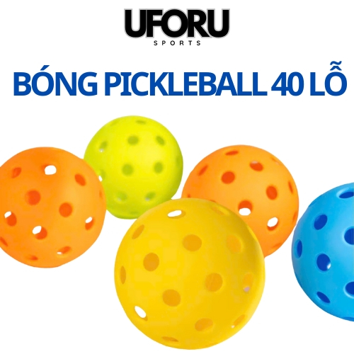 Bóng Pickleball 40 lỗ chuẩn thi đấu, chất liệu PP chắc chắn độ nảy ổn định dành cho tập luyện và ...
