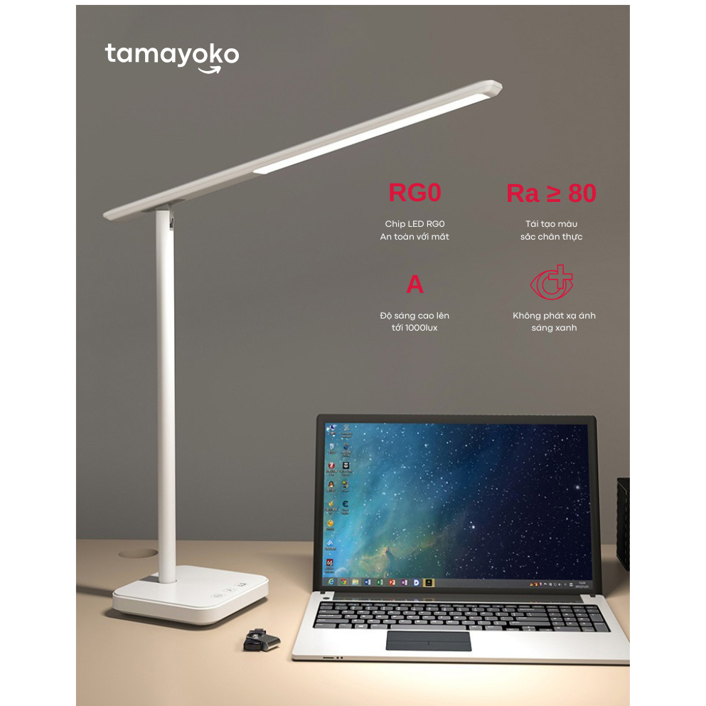 Đèn Bàn Học LED RG0 Tamayoko 3 Chế Độ Ánh Sáng Bảo Vệ Mắt Chống Cận Thị ...
