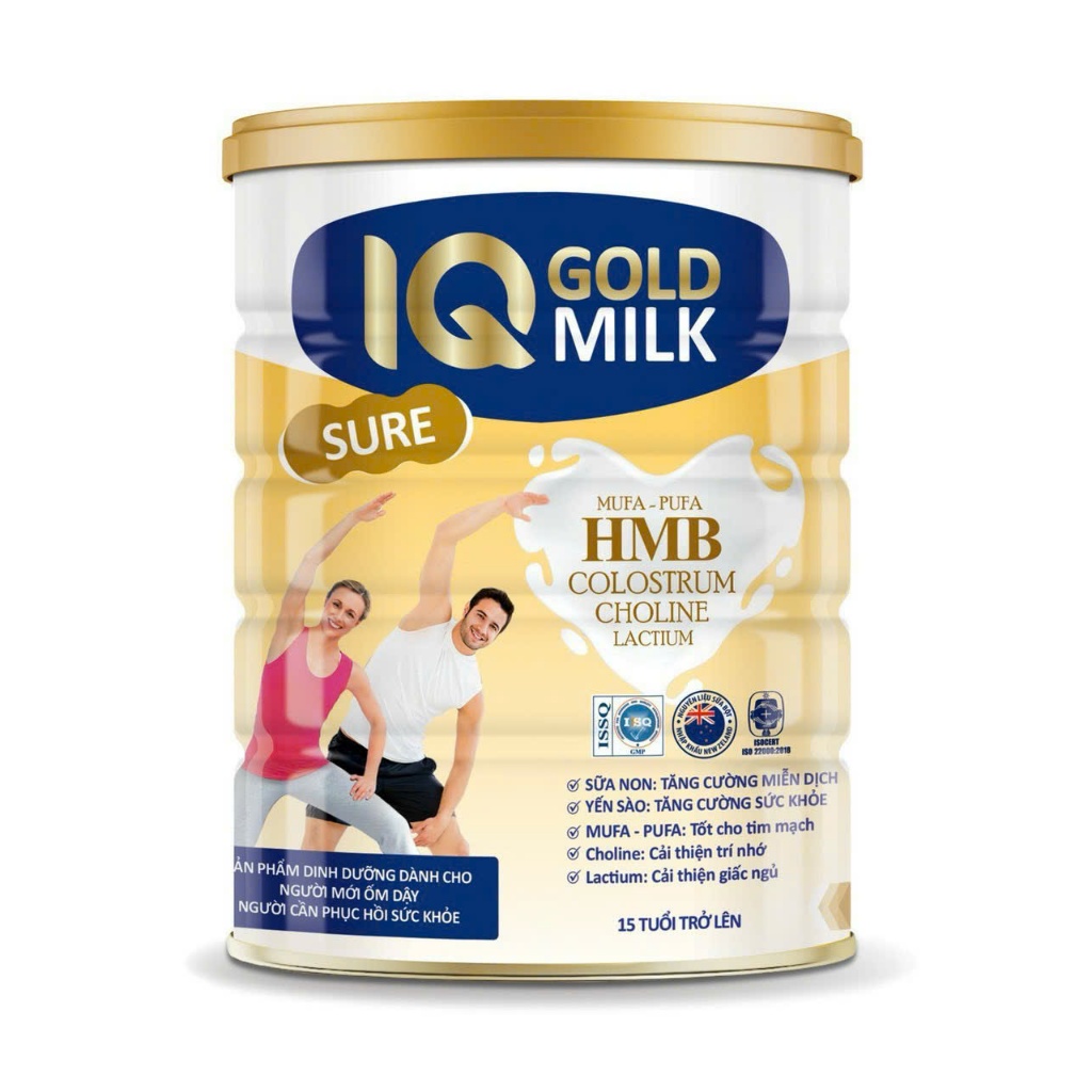[Lon 850G] SỮA IQ MILK GOLD SURE Tăng Cường Tối Đa Sức Đề Kháng, Ngừa ...