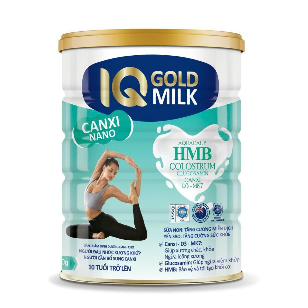 [Lon 850G] SỮA IQ MILK GOLD CANXI NANO SẢN PHẨM DÀNH CHO NGƯỜI BỊ LOÃNG XƯƠNG, CẦN BỔ SUNG CANXI ...