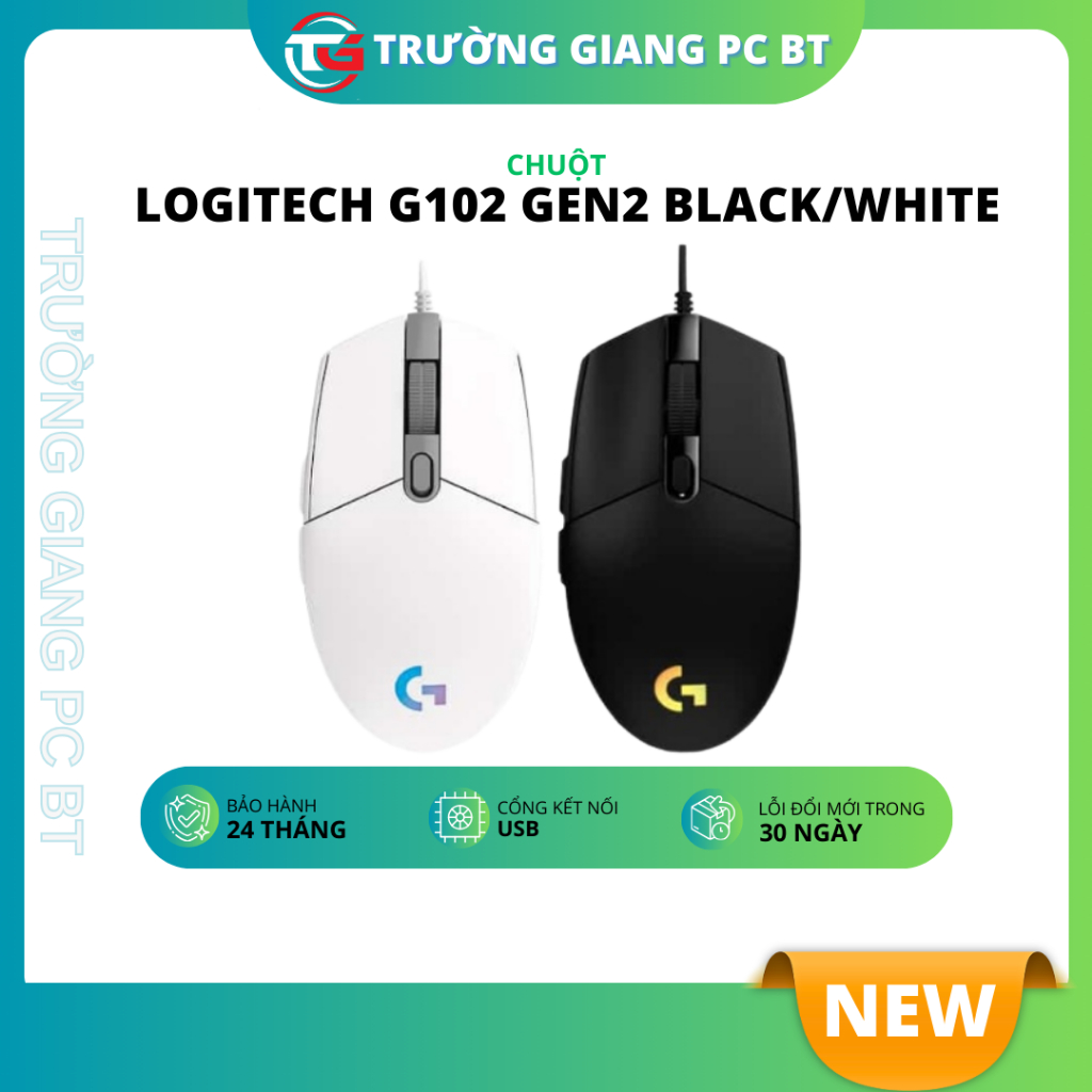 CHUỘT GAME LOGITECH G102 GEN2 BLACK/WTHIE - BẢO HÀNH 24 THÁNG | Shopee ...