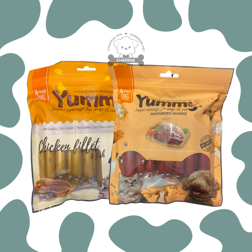 Snack Cho Chó Mèo Xúc Xích Yummy Liver Gói 20 Cây | Shopee Việt Nam