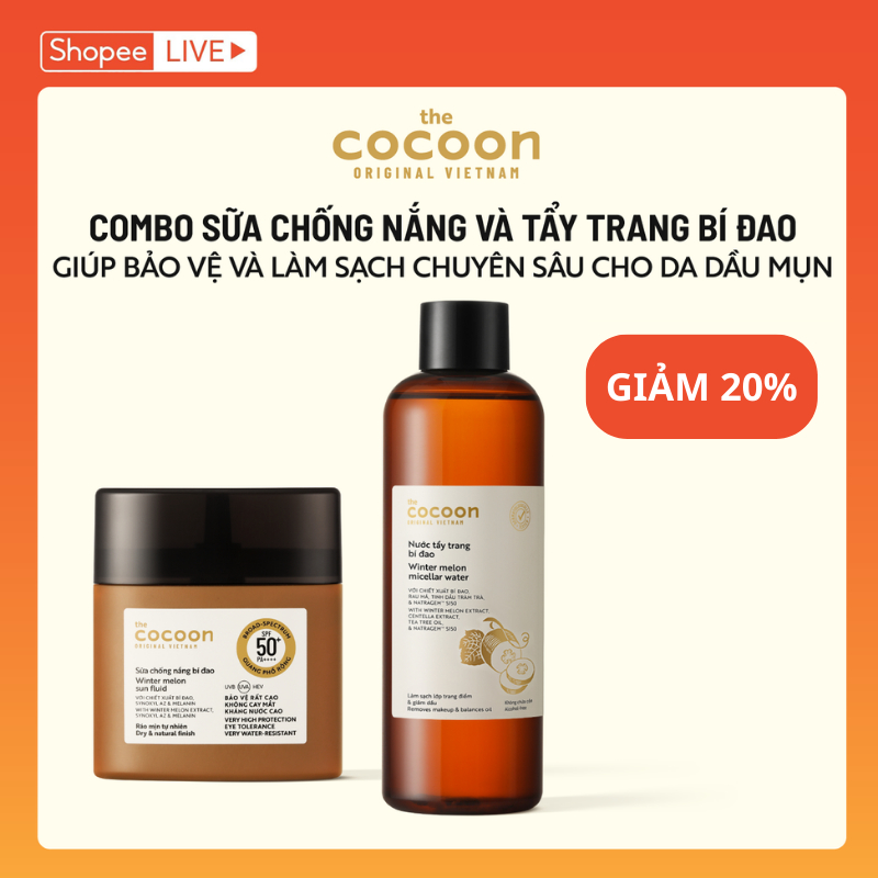 [CHỈ TRONG LIVESTREAM] Combo Sữa Chống Nắng 50ml Và Tẩy Trang Bí Đao ...