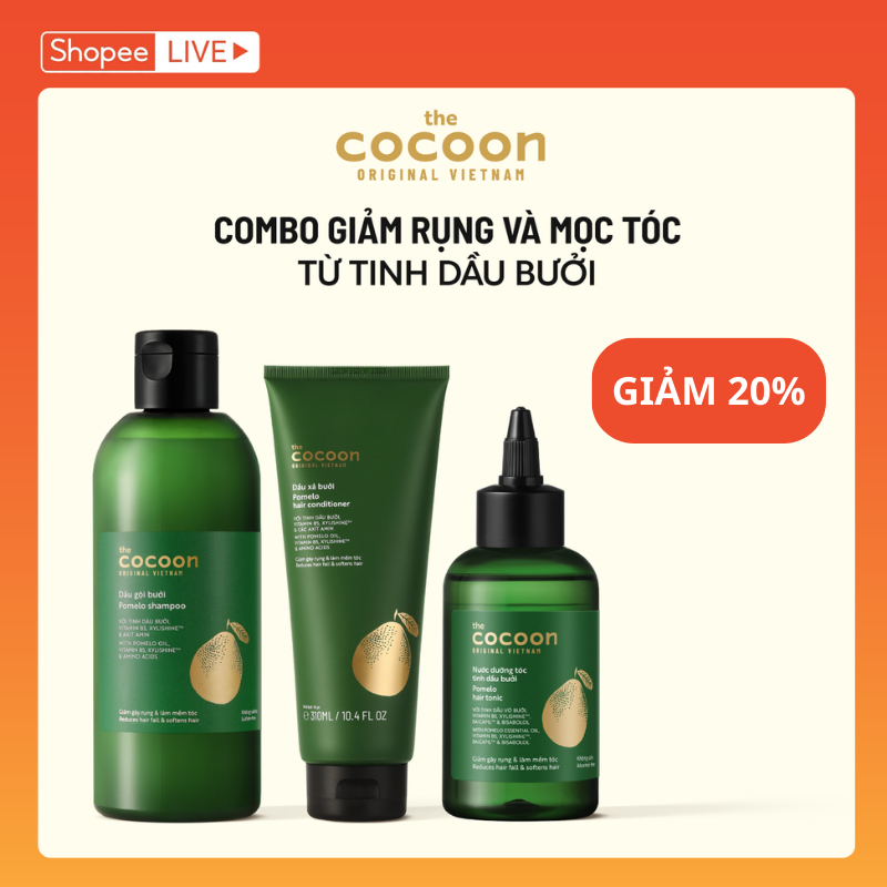 [CHỈ TRONG LIVESTREAM] Combo giảm rụng và mọc tóc từ tinh dầu bưởi ...