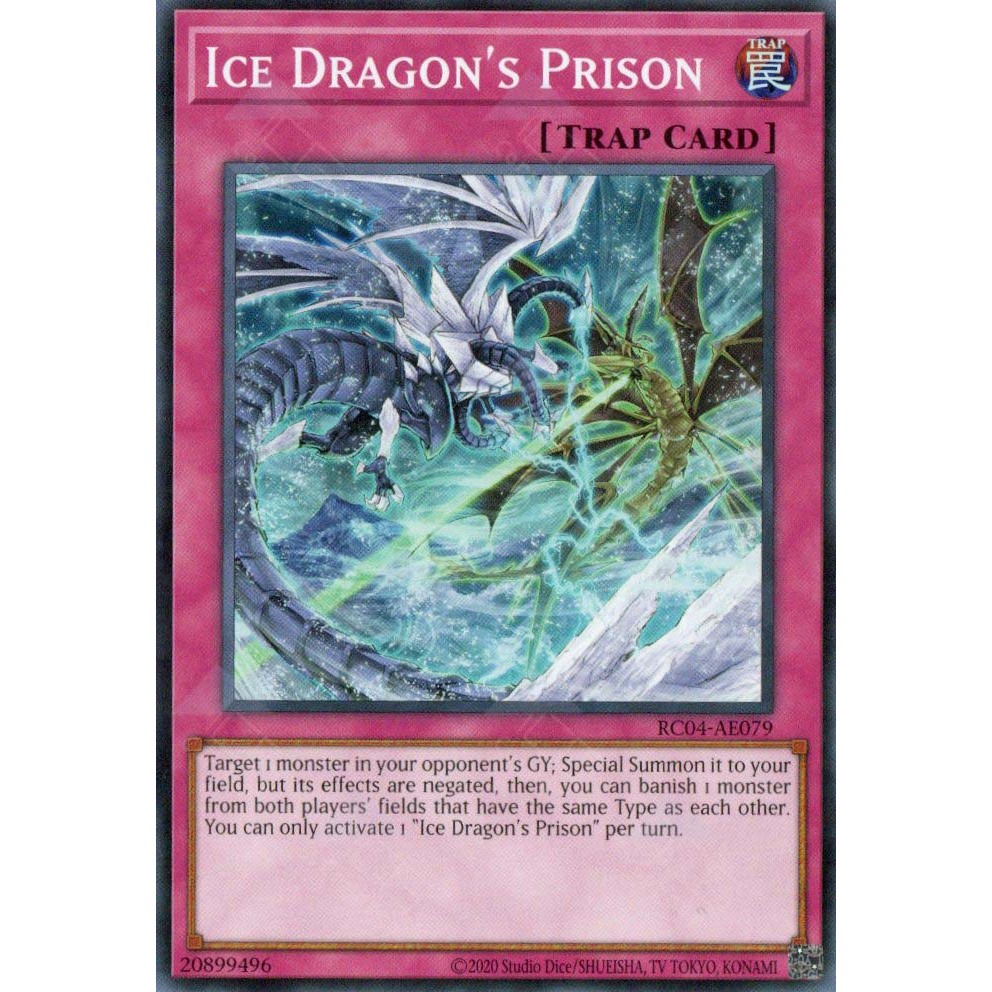 Super Rare [ AE ] [ OCG Yugioh ] Lá thẻ bài RC04-AE079 - Ice Dragon's Prison | Shopee Việt Nam