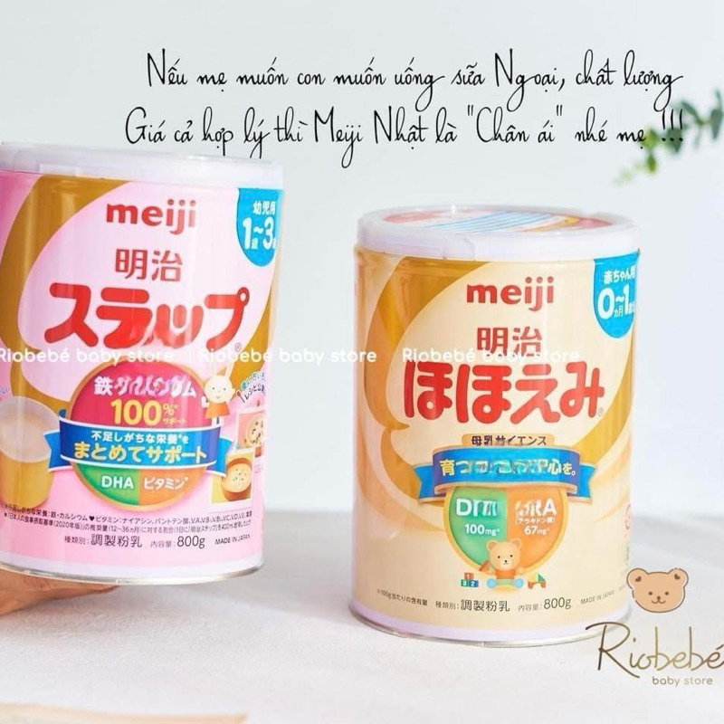 Sữa bột Meiji 800g đủ số bổ sung DHA, ARA [Hàng Air - Nội địa Nhật ...