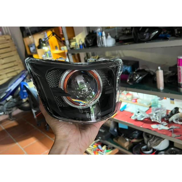 [Bảo Hành 1 Năm] Full Chóa Bi Cầu LED M10 Pro Lens Xanh Tím Lắp Sẵn ...