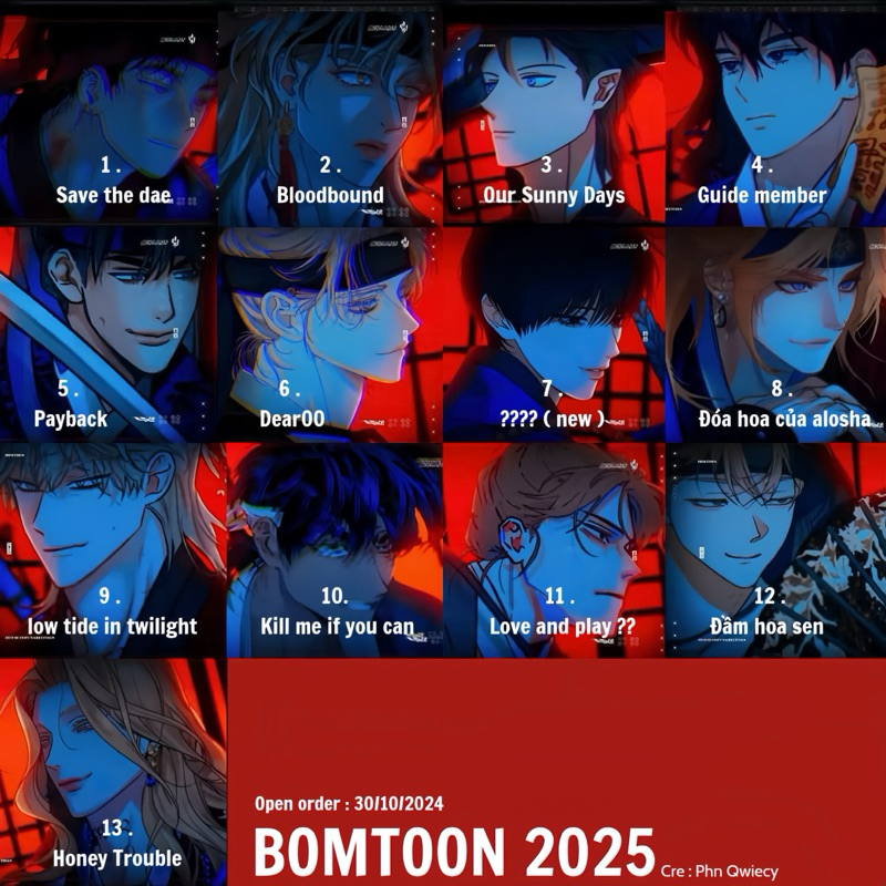 (PRE-ORDER) FULL SET LỊCH BOMTOON 2025 | Shopee Việt Nam