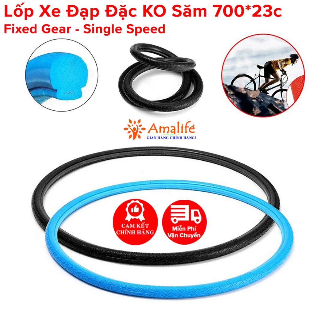 Lốp (Vỏ) Đặc Không Săm Xe Đạp Nhẹ Nảy Chọn Màu Xe Đạp Thể Thao Fixed ...