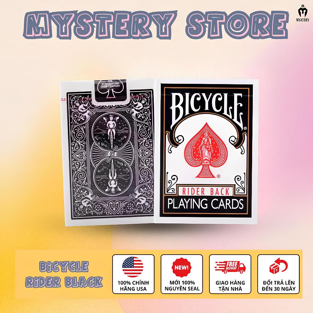 Bài ảo thuật USA CAO CẤP CHÍNH HÃNG: Bicycle BLACK rider back deck ...