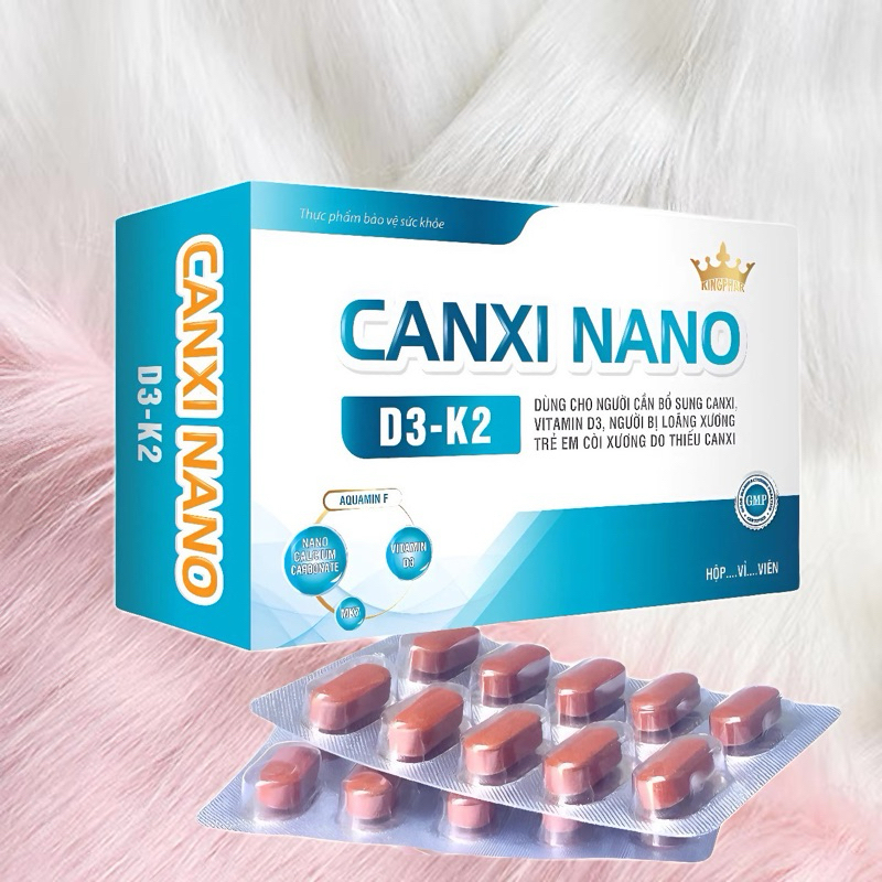 Viên Uống Canxi Nano -D3- K2 (Hộp 30 viên ) - Bổ Sung Canxi Và Vitamin D3, K2 | Shopee Việt Nam