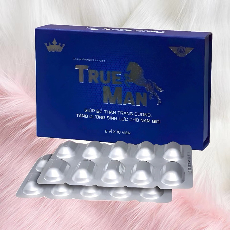 Viên uống True Man Kingphar, hộp 20 viên, giúp tăng cường sinh lý nam ...