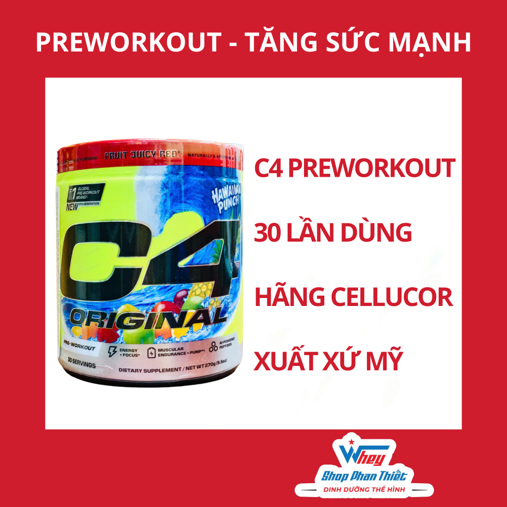 C4 Pre-workout Original Cellucor - New Gen 5 - Tăng Sức Mạnh -WSPT 30SV ...
