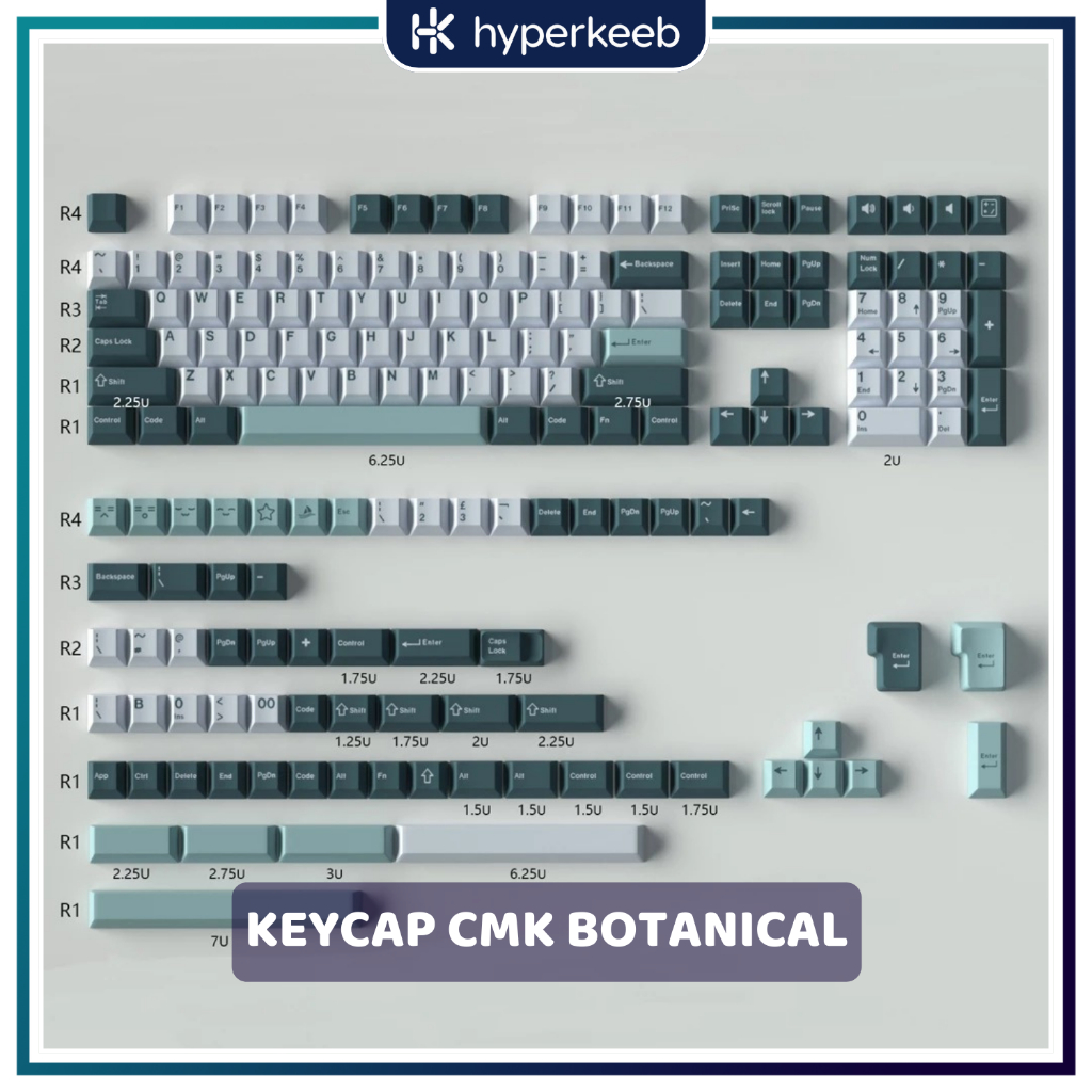 [HOẢ TỐC] Keycap CMK Botanical | 173 nút - nhựa PBT dày 1,5mm - in Double-shot - Profile Cherry ...
