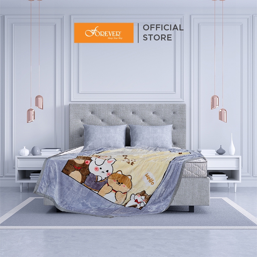 Chăn lông cao cấp HK Forever nhập khẩu, họa tiết ngộ nghĩnh cho bé siêu ấm - KT 1m x 1m4, 1m5 x ...