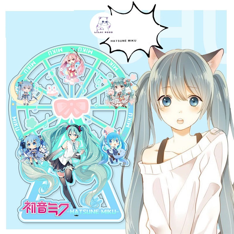 sẵn/2 mẫu Standee Hatsune Miku | Mô hình Standee Bánh xe đu quay Mô ...
