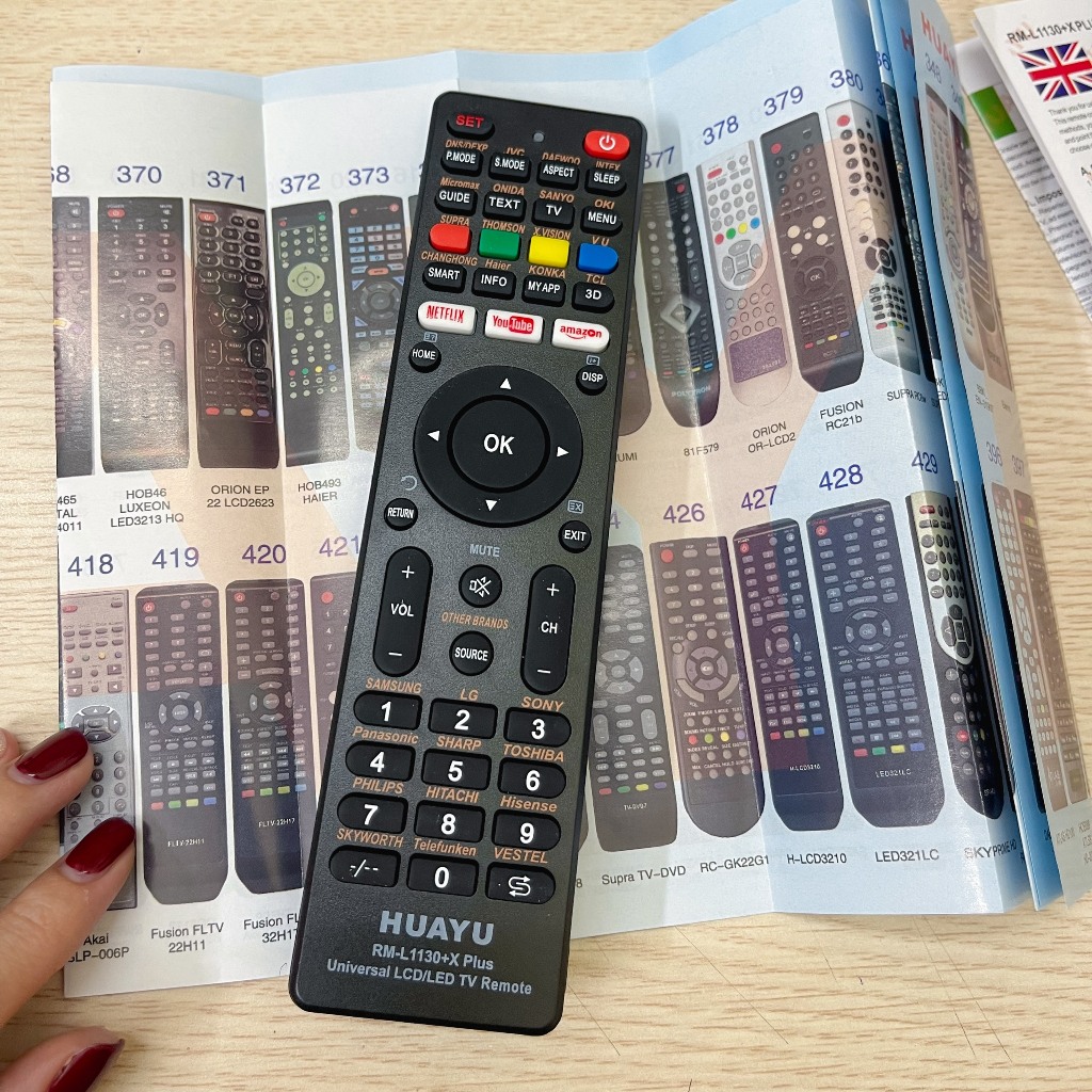 Remote Điều khiển TV đa năng tất cả các dòng tivi LCD/LED Smart TV. HUAYU RM0L1130+X Plus ...