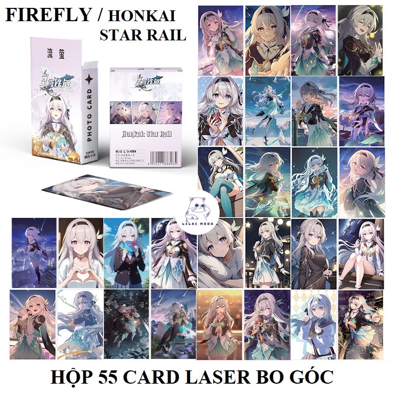 sẵn Firefly / Honkai Star Rail | Hộp thẻ 55 card laser hologram (2024 ...