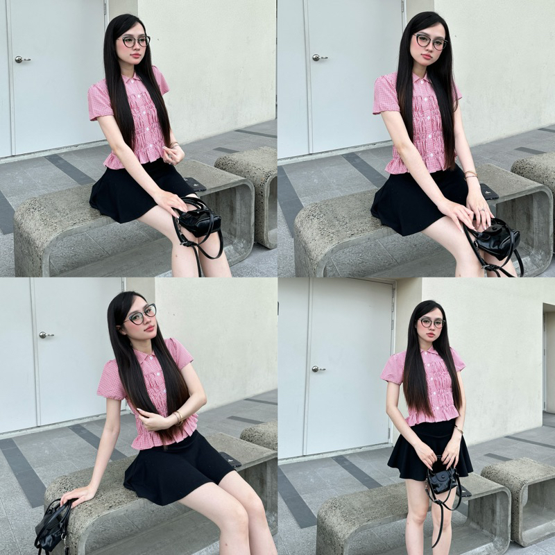 LAYLIE TOP - Áo Sơ Mi DEROSE Chi Tiết Smocking Nhún Vải Cotton Mềm Mát ...