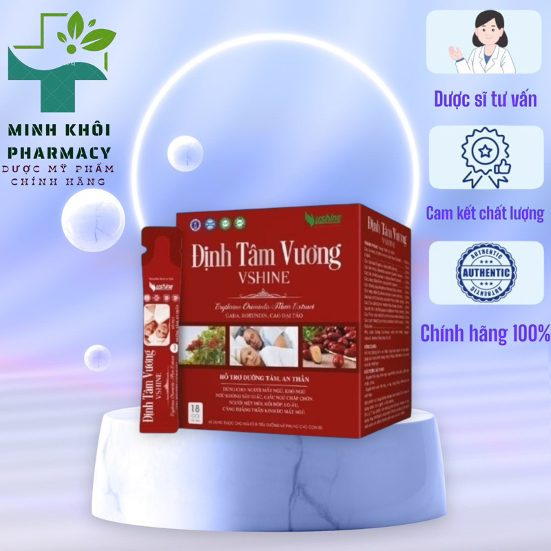ĐỊNH TÂM VƯƠNG VSHINE GIÚP NGỦ NGON MẤT NGỦ KHÓ NGỦ AN THẦN HỘP 18 GÓI ...