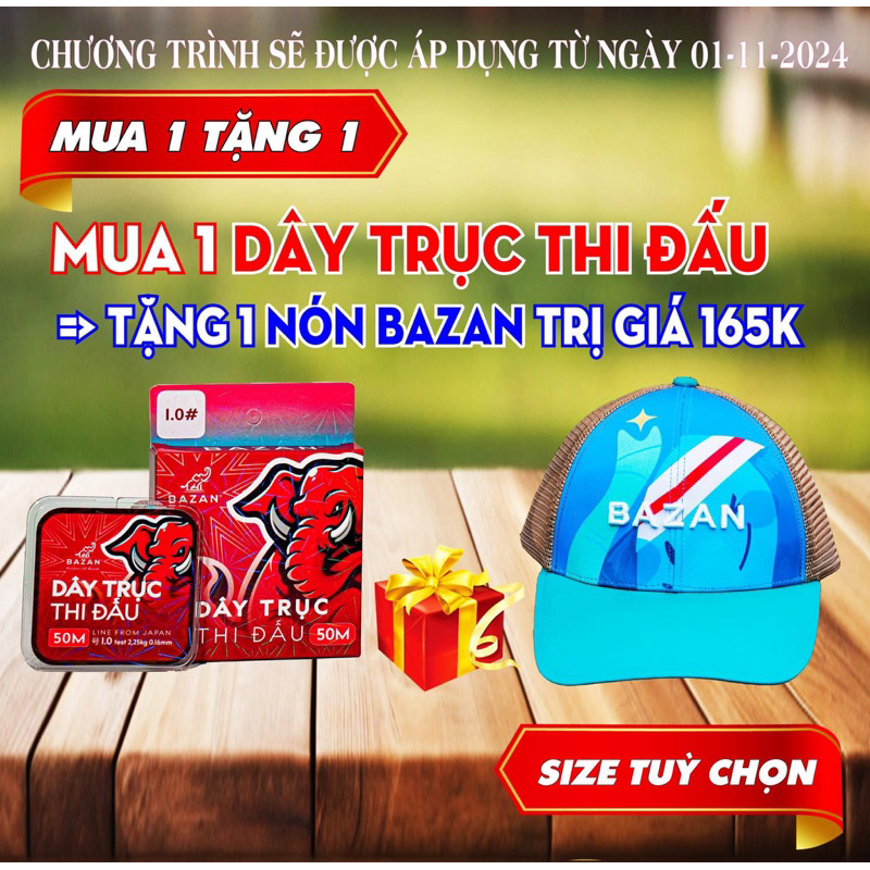 [Chính Hãng] Dây Trục Thi Đấu Bazan 50m (Tặng Kèm 1 Nón Bazan trị giá ...