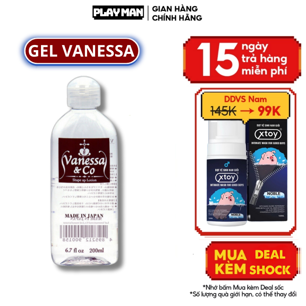 Gel Bôi Trơn Vanessa Co Nhật Bản Gel Massage Gốc Nước 200ml | Shopee ...