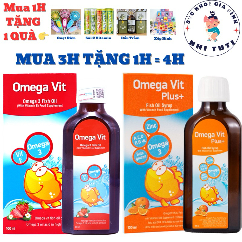 OmegaVit (Đỏ) và OmegaVit Plus+(cam): Bổ Sung Omega 3,DHA, Vitamin Và ...