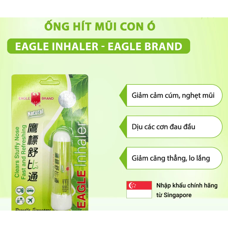 Ống Hít Mũi Con Ó EAGLE INHALER SINGAPORE- Giúp Thông Mũi, Giảm Nghẹt ...