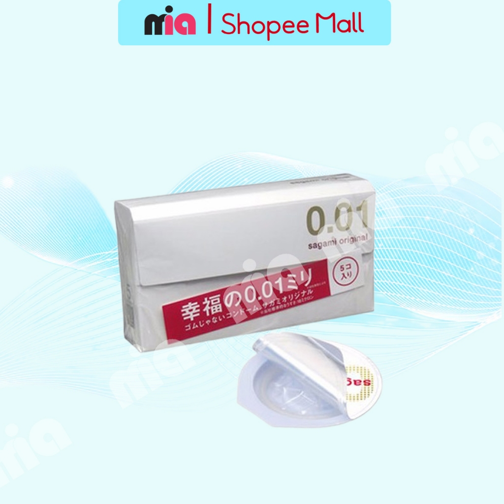 Bao cao su Sagami Original 0.01 Nội địa Nhật 5 cái/hộp, siêu mỏng nhất thế giới [Che Tên,Giao ...