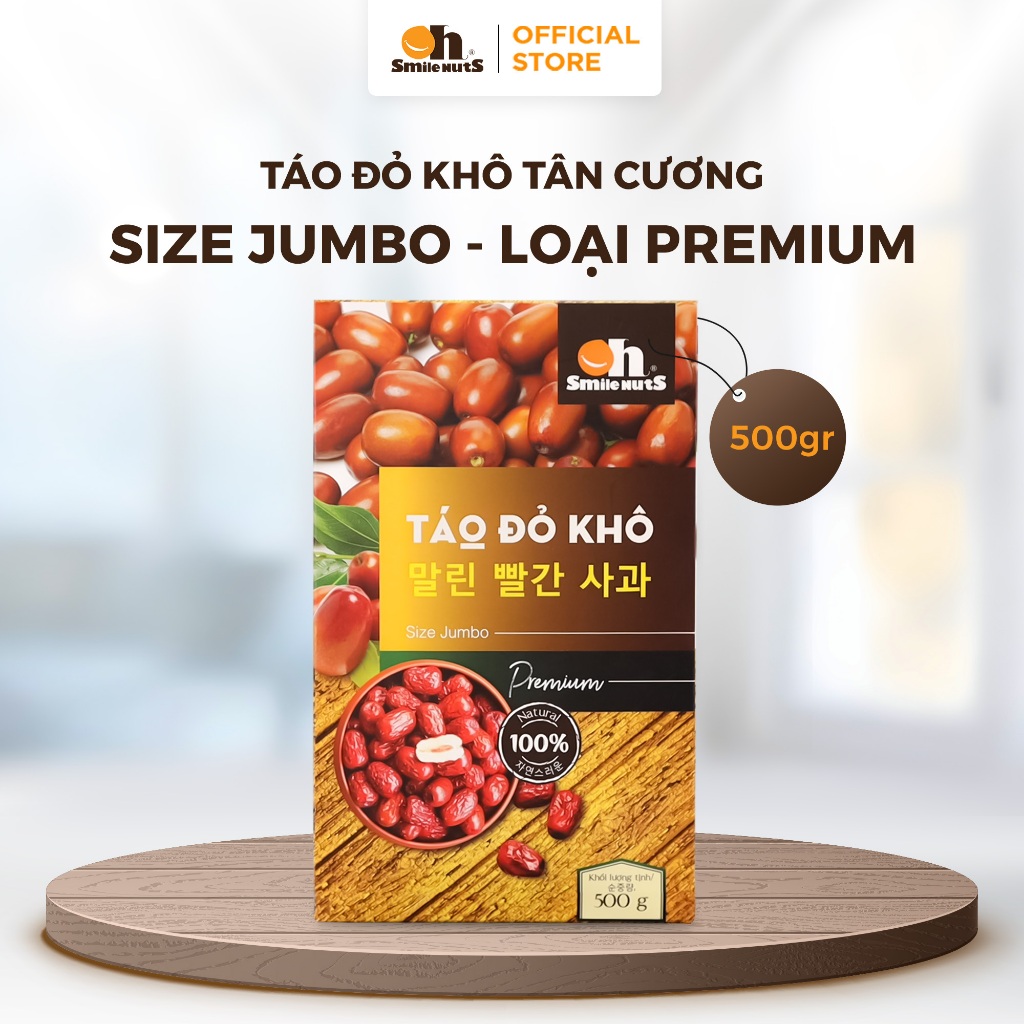 Táo Đỏ Khô Smilenuts - Khối Lượng 500g/150g/110g | Shopee Việt Nam