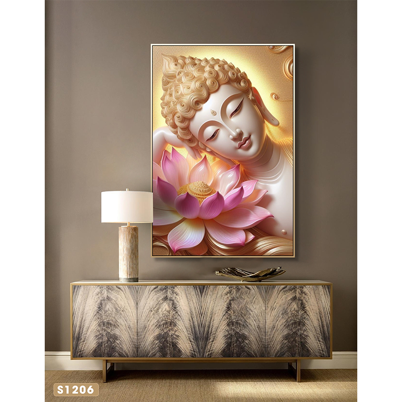 Tranh Phật Decor, Tranh Phòng Thờ, BST “BÌNH AN”, Tranh treo tường Halo ...