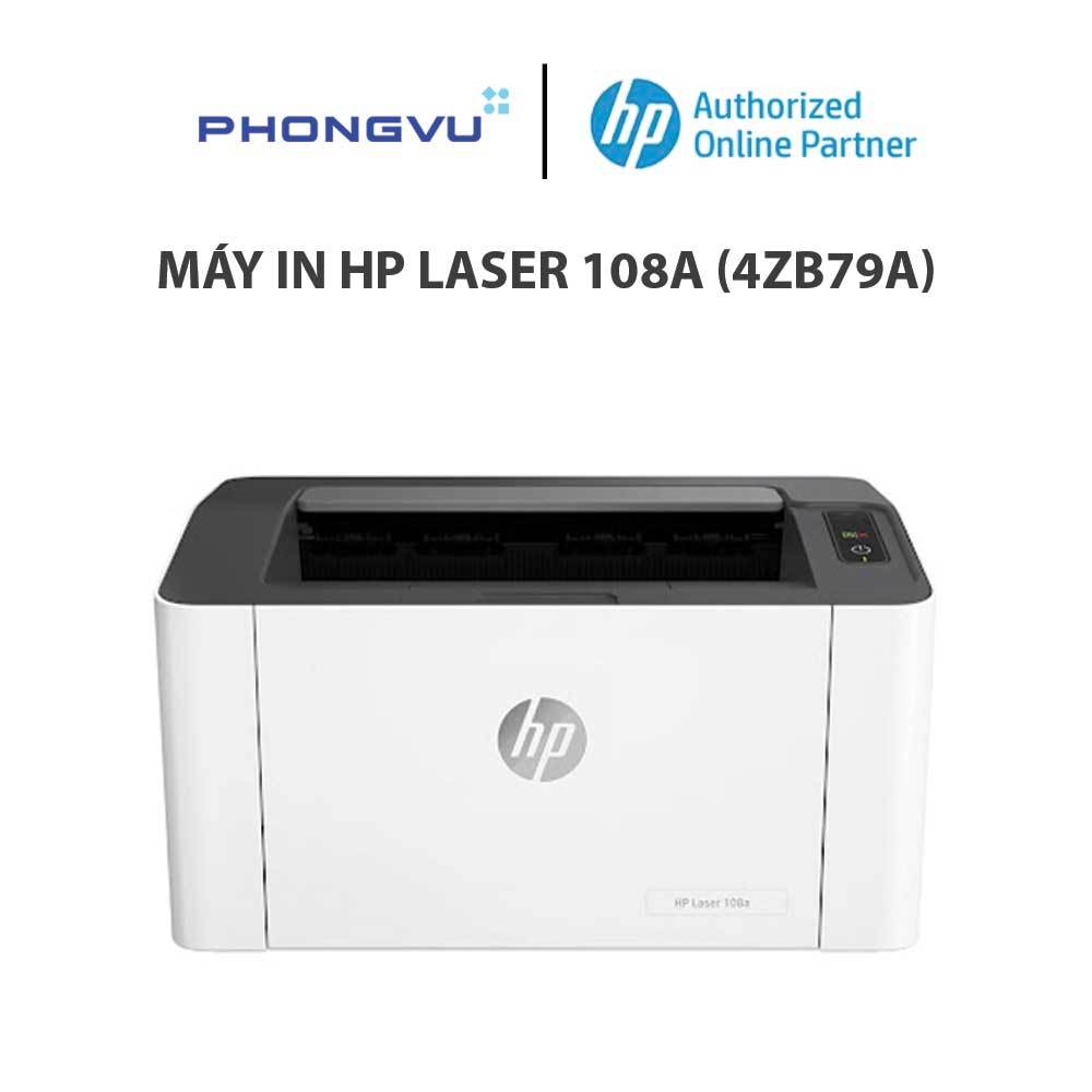 Máy In HP Laser 108a (4ZB79A) | In Trắng Đen | Kết Nối USB | Nhỏ Gọn ...