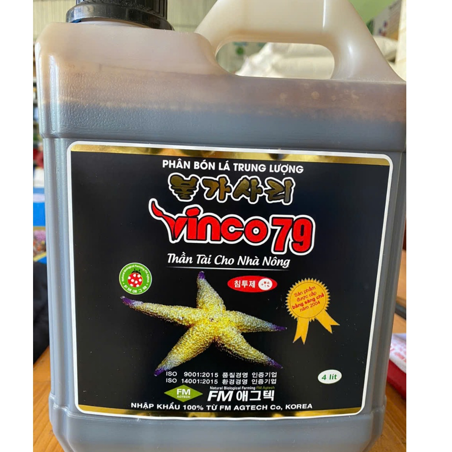 Phân Bón Lá VINCO 79 Can 4 Lít Chiết Xuất Từ Sao Biển | Shopee Việt Nam