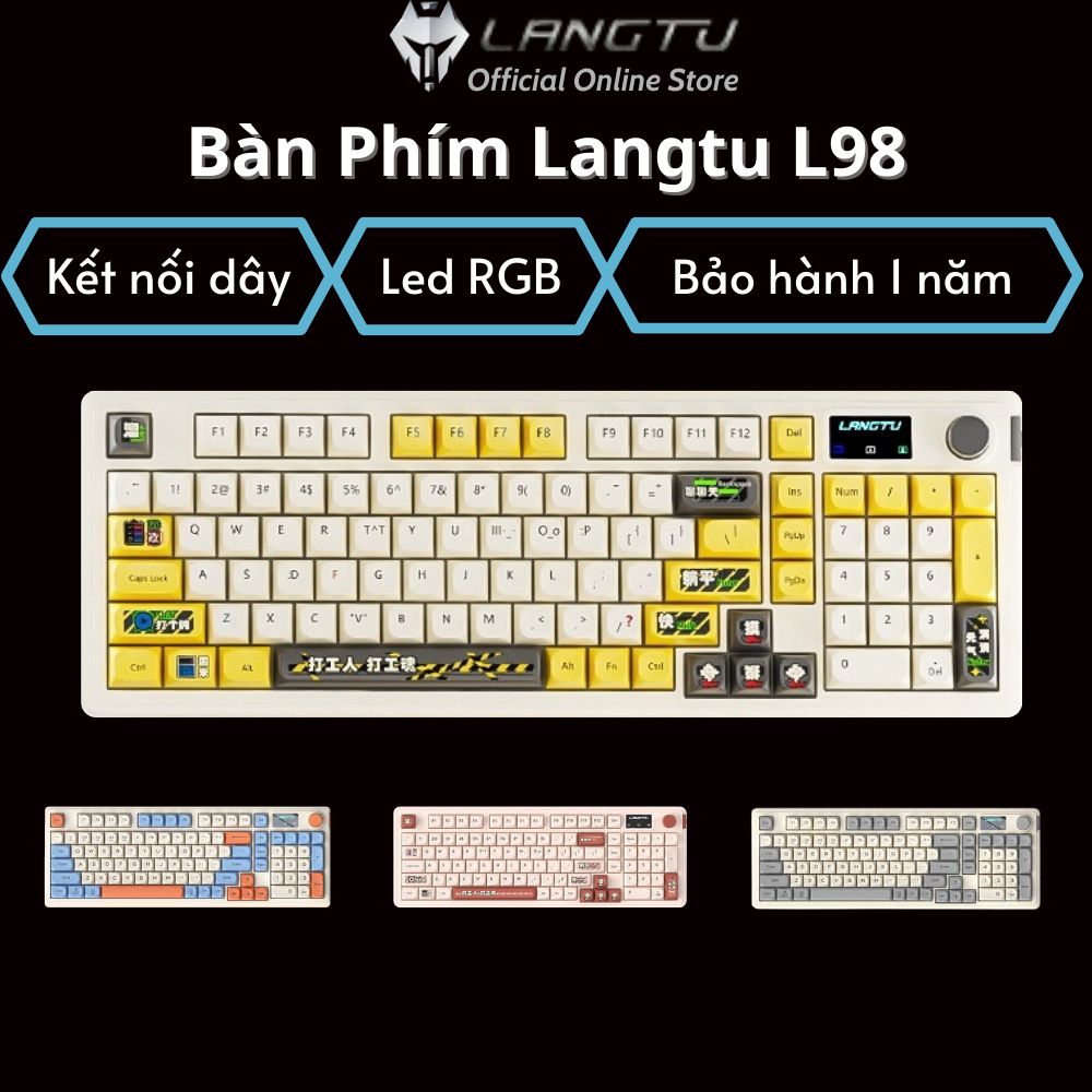 BÀN PHÍM LANGTU L98 CÓ DÂY SILENT, led rgb, hỗ trợ win, mac, bàn phím gaming, văn phòng | Shopee ...